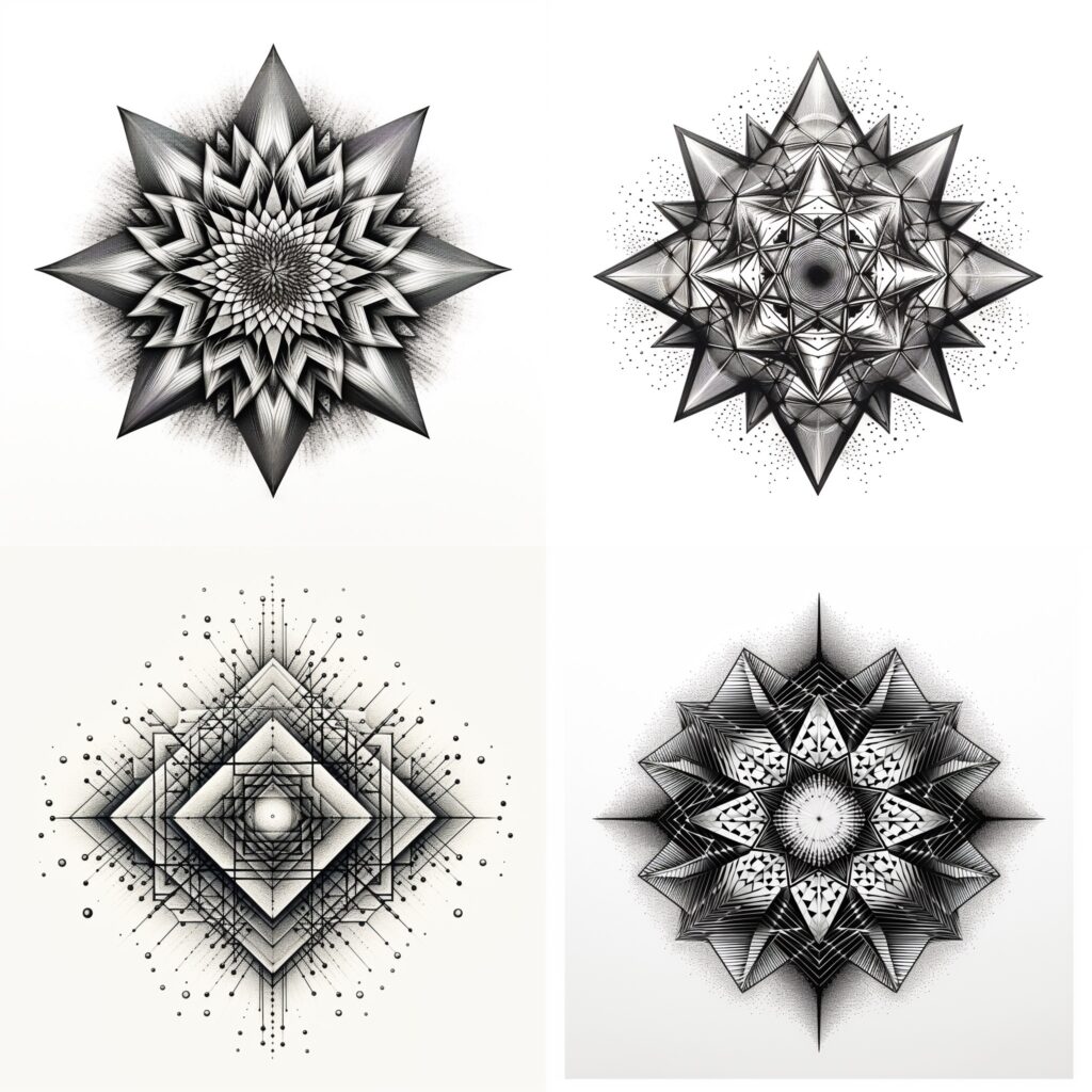 Geometric Stipple Tattoo – The Bridge Tattoo Designs