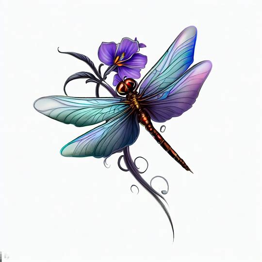 Whimsical Dragonfly Tattoo